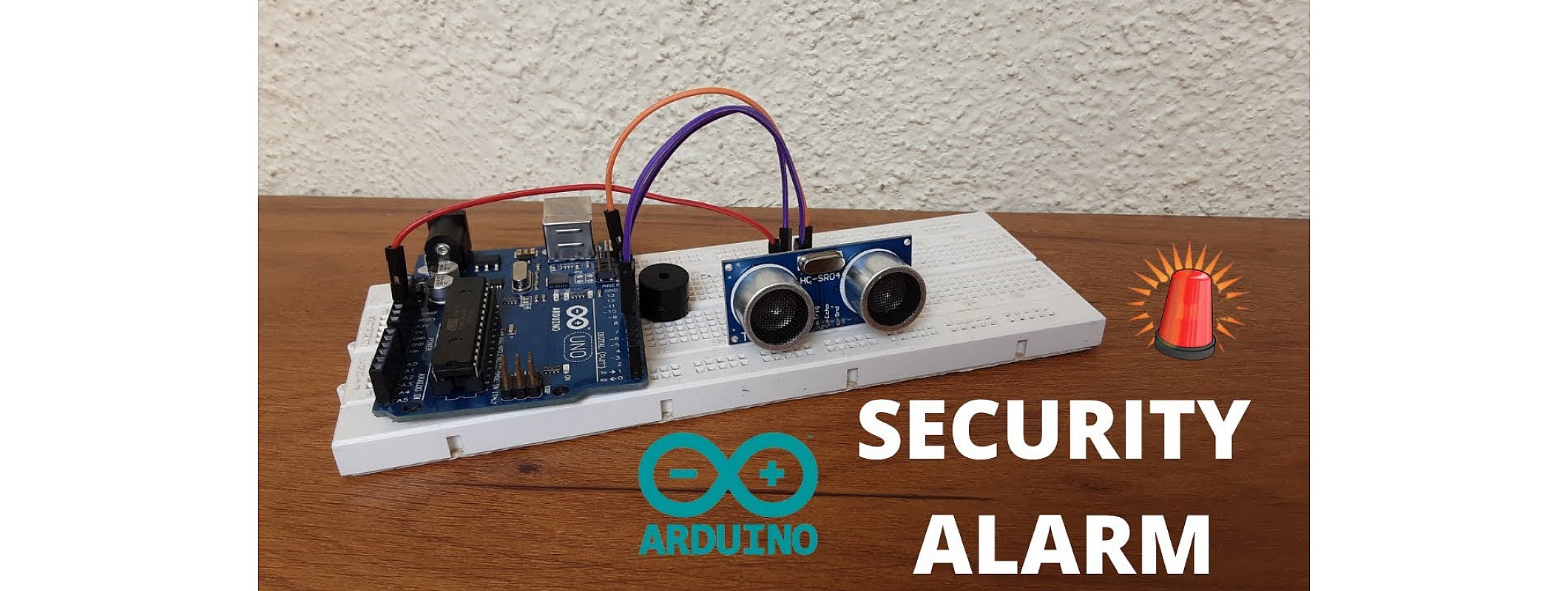 Ultrasonic tripwire alarm using Arduino